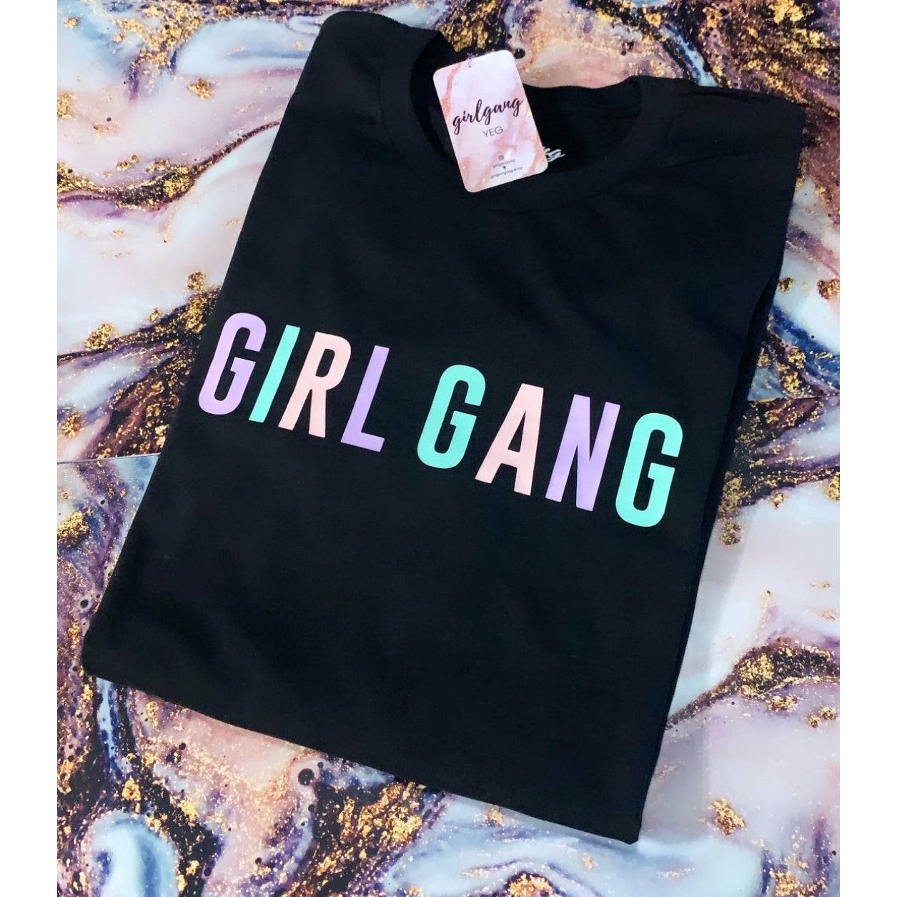 Girl Gang T-Shirt | Pastel Letters – Girl Gang Yeg